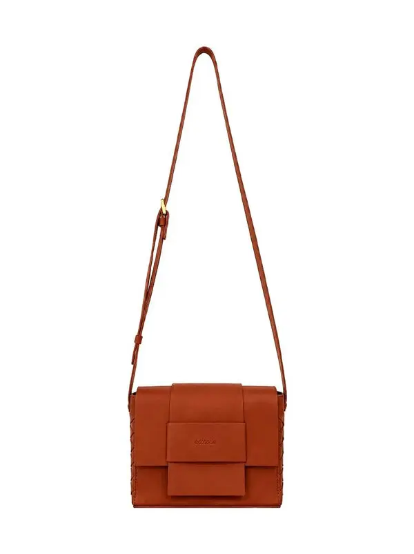 Écotorie Iris Leather Crossbody Bag - Rust