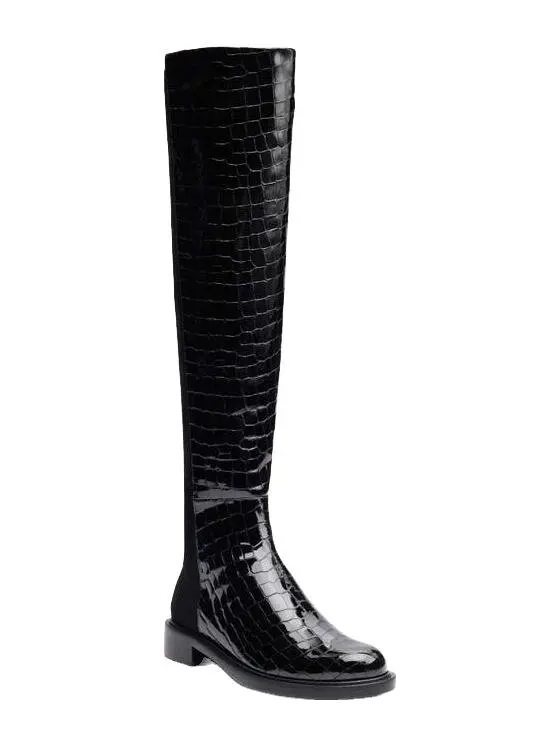STUART WEITZMAN 5050 Gisele Over The Knee Boot - Black/black