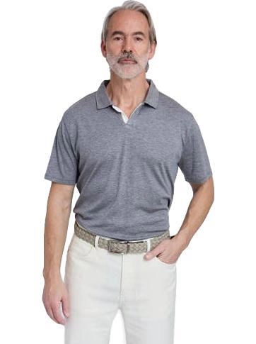 RYE 51 The Everett Johnny Collar Polo - Grey