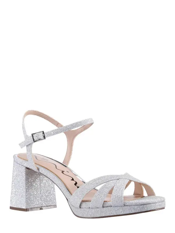 Nina Bevlyn Block Heel Sandal - Silver