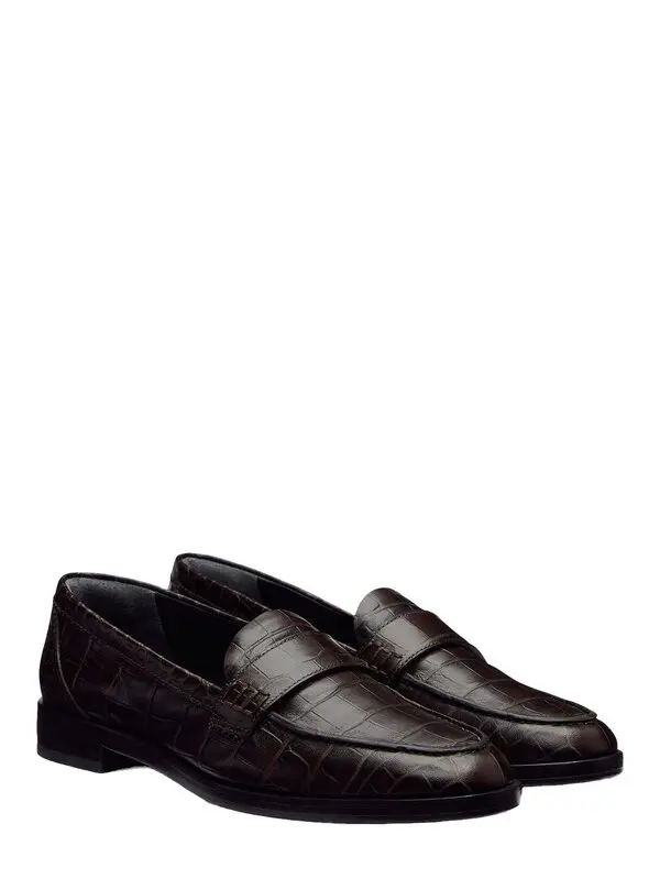 REFORMATION Kaylee Loafer - Dark Chocolate Croc