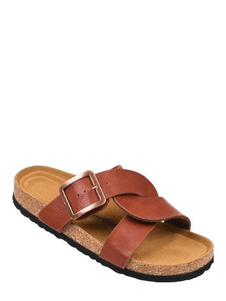 AEROTHOTIC Kai Slide Sandal With Buckle Detail - Tan