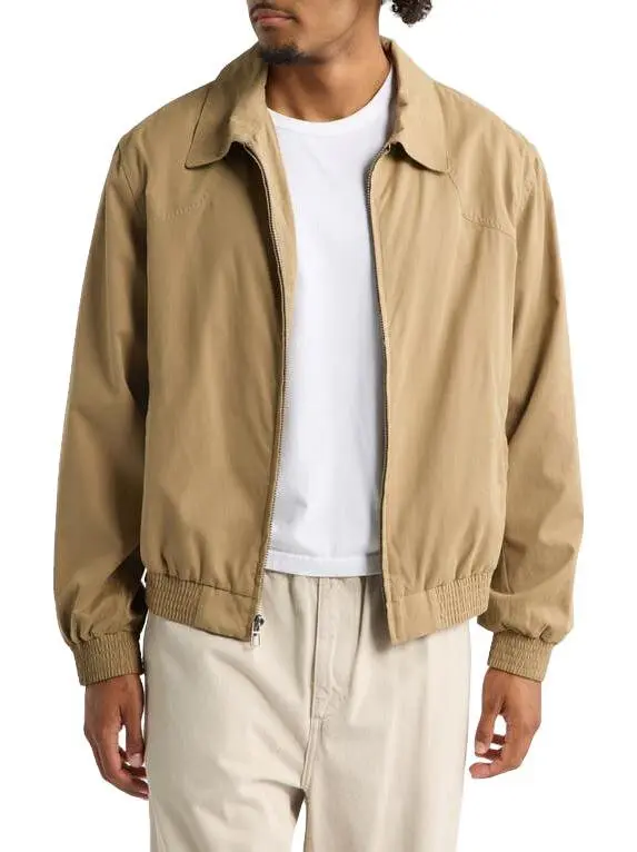 PACSUN Harrington Zip Jacket - Tan