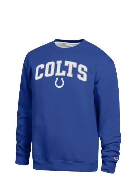 Champion Indianapolis Colts Contrast Lined Crewneck Sweatshirt - Royal