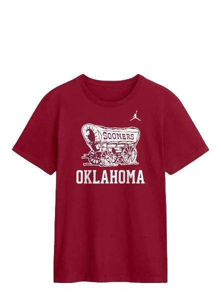 JORDAN BRAND Oklahoma Sooners Primetime Logo Mantra T-shirt - Crimson