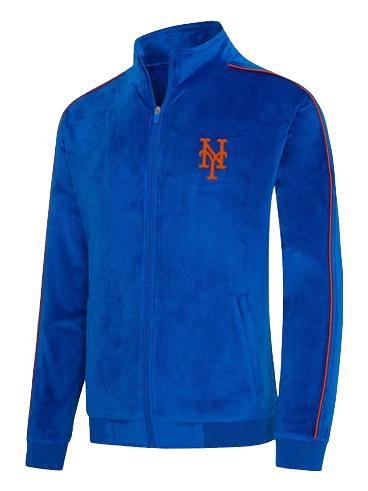COLLEGE CONCEPTS New York Mets Archives Velour Full-zip Top - Royal