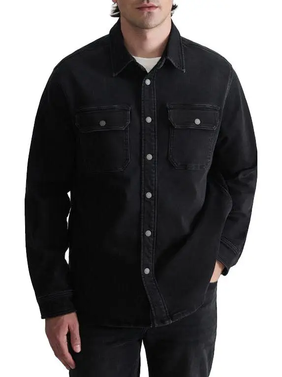 MAVI Asher Denim Button-up Shirt - Smoke Explorer