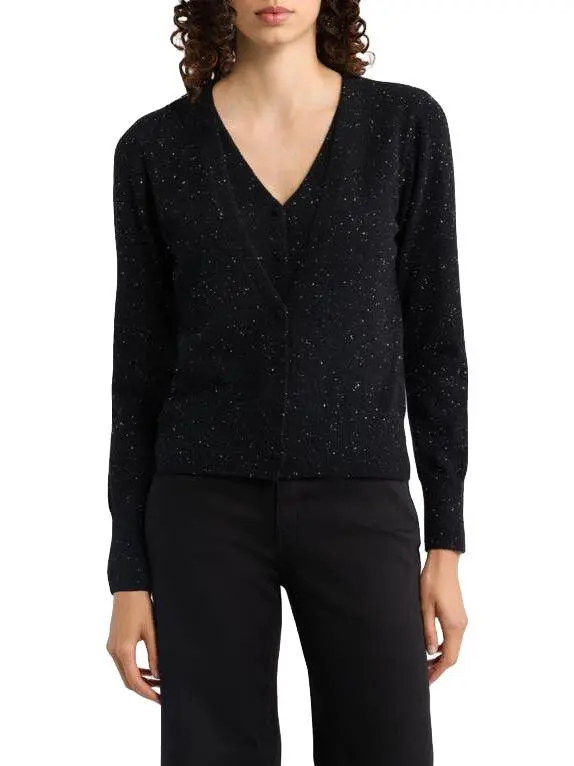Kobi Halperin Heather V-neck Cashmere Sweater - Heather Black