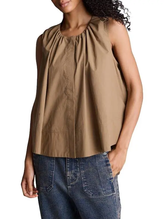 KENNETH COLE High Low Tent Shirt - Dark Peanut