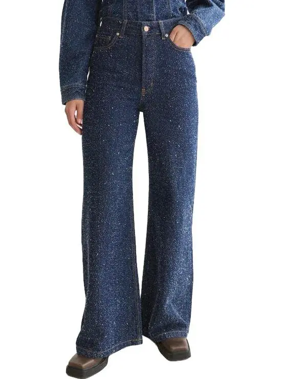 Scotch & Soda Wave High Waist Wide Leg Jeans - Deep Weave