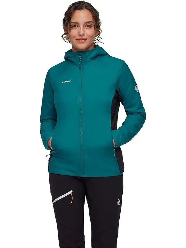 MAMMUT Rime Air In Hybrid Hooded Jacket - Deep Teal