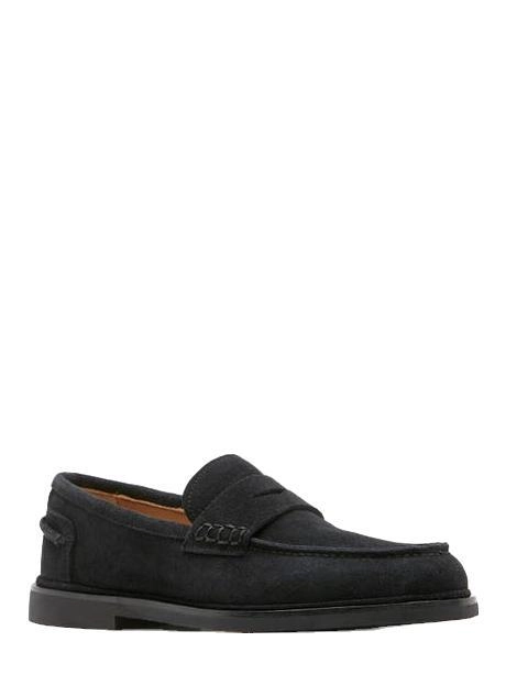 La Canadienne Magnetic City Dry™ Waterproof Genuine Shearling Penny Loafer - Black Suede