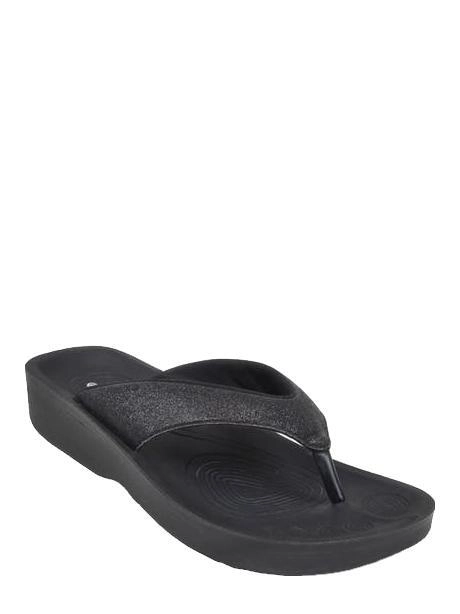AEROTHOTIC Crystal Mist Flip Flop - Black