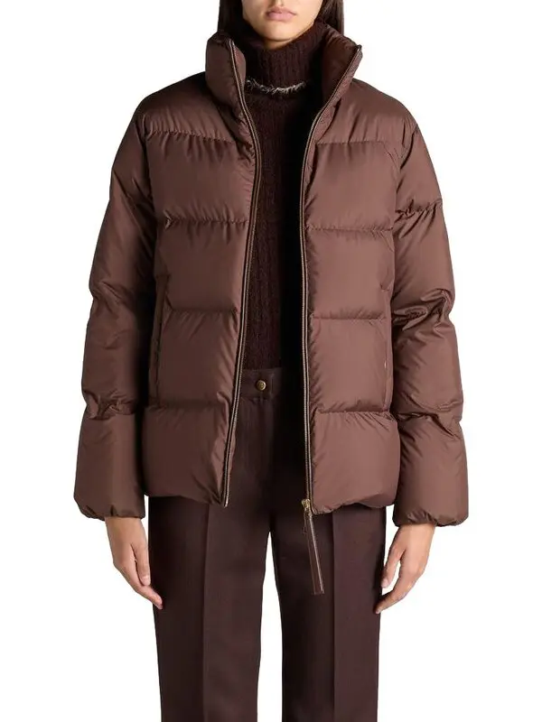 Moncler Vivantesse Quilted Puffer Jacket - Beige