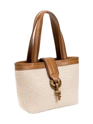 SERENA UZIYEL Small Tote Bag With Gold Work Embroidery - Off-white