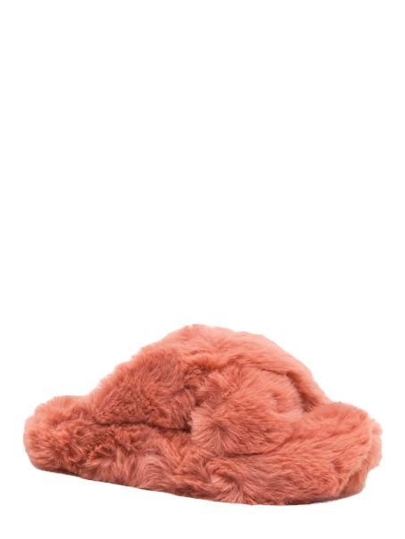 Free People Counting Sheep 2.0 Faux Fur Slipper - Papaya