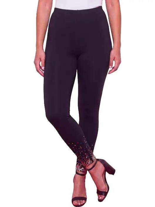 Roaman's Embellished Leggings - Multi Ombre Sequin