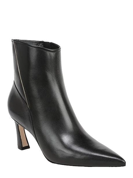 27 EDIT NATURALIZER Eva Leather Pointed Toe Bootie - Black Leather