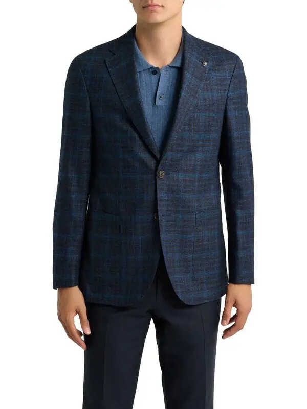 JACK VICTOR Morton Wool, Silk - Navy