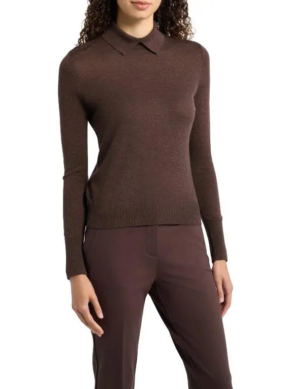 Kobi Halperin Karli Collared Sweater - Chocolate