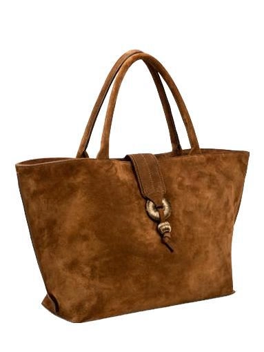 SERENA UZIYEL Boho Chic Medium Tote Bag - Camello