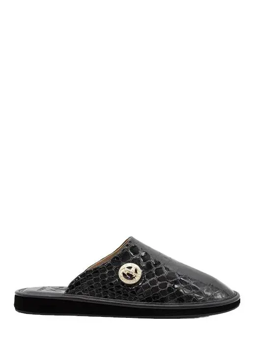 CAVALINHO Gallop Patent Leather House Slippers - Black