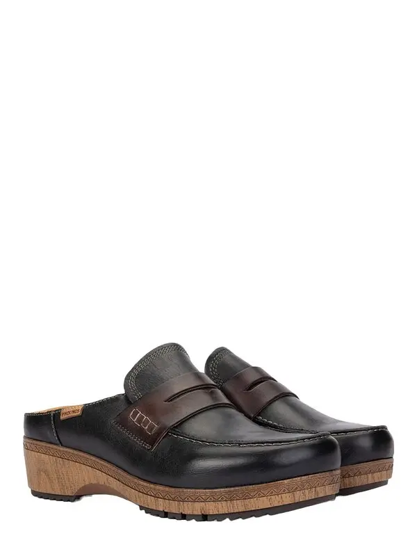 Pikolinos Granada Leather Clog - Black