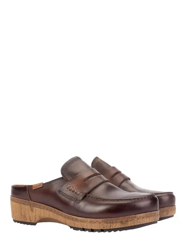 Pikolinos Granada Leather Clog - Caoba