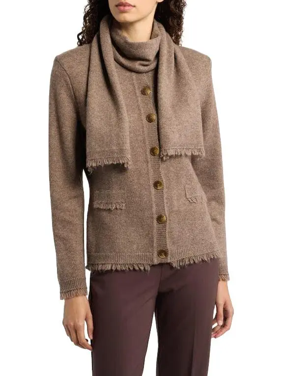 Kobi Halperin Gracie Cardigan & Scarf Set - Taupe