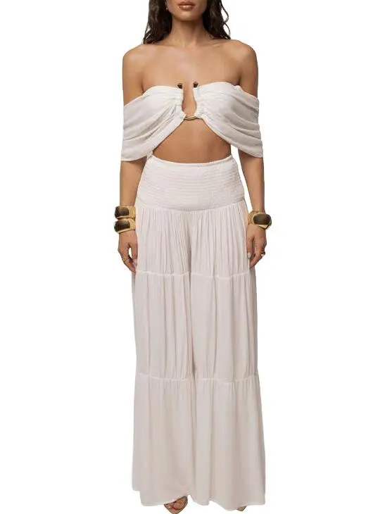 JLUXLABEL Hidden Gems Tier Pant Set - Ivory