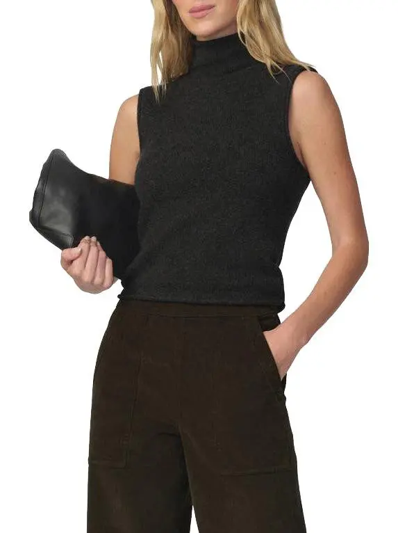 Joe's Jeans Stevie Sleeveless Wool & Yak Hair Sweater - Charcoal