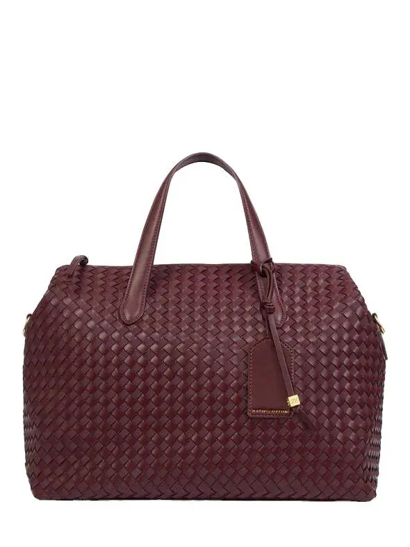 KATIE LOXTON Milan Hand Woven Cabin Bag - Cherry Mixed