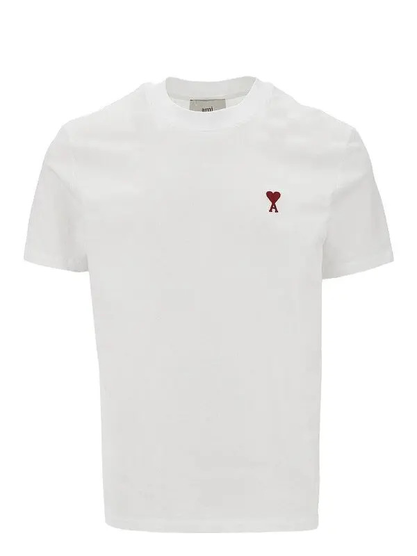 AMI Paris De Coeur Embroidery T-shirt - White