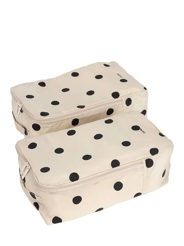 CALPAK Compakt Set Of 2 Shoe Bags - Polka Dot