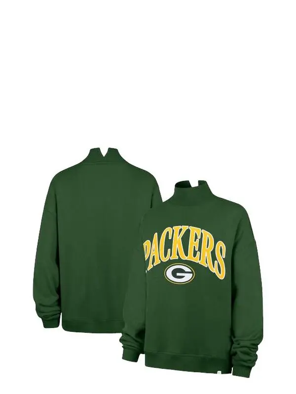 '47 47 Bay Packers Oversized Mock Neck Sweatshirt - Green
