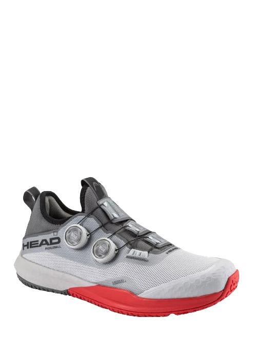 HEAD Motion Pro Boa Pickleball Shoes - Light Grey/red