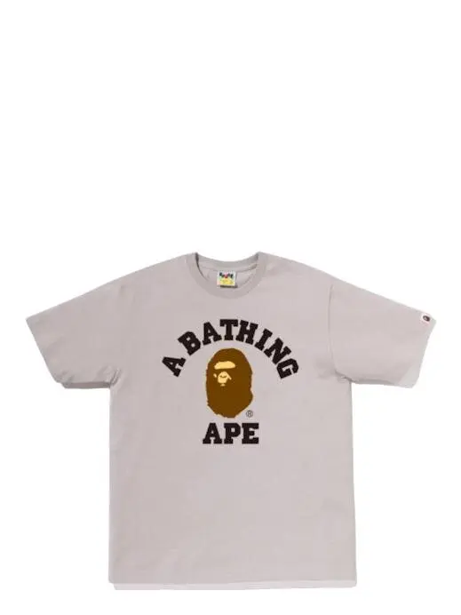 A BATHING APE Essential College T-shirt - Ash