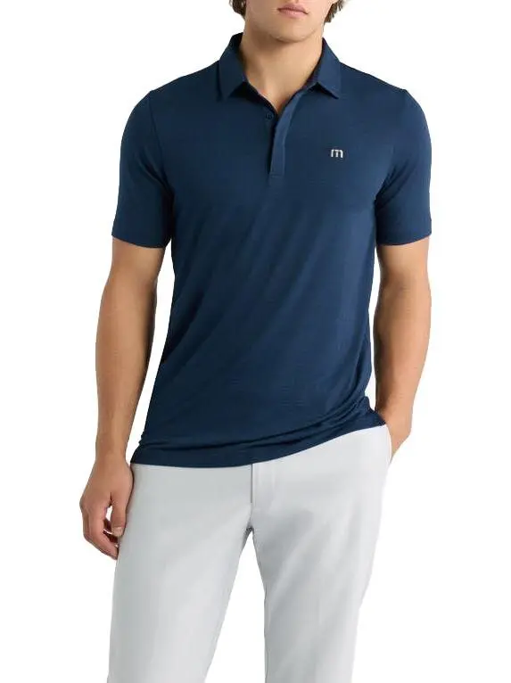 Travis Mathew Heater Performance Jersey Polo - Total Eclipse