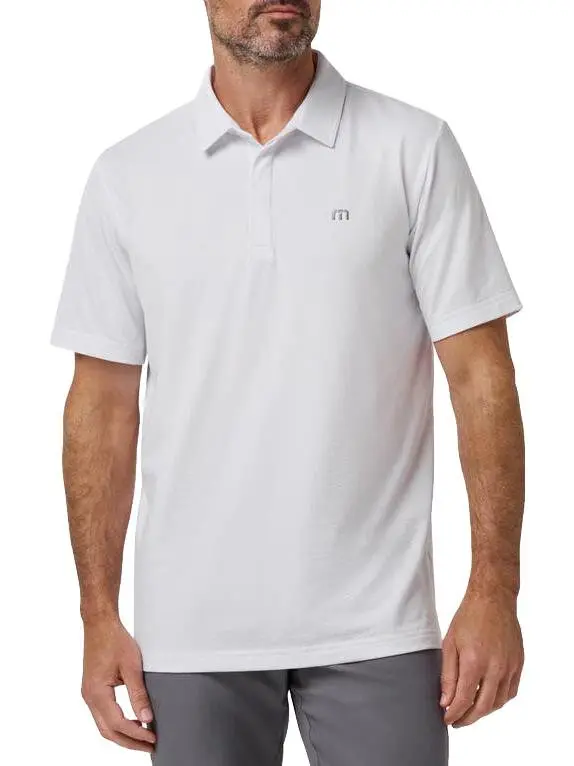 Travis Mathew Heater Performance Jersey Polo - White