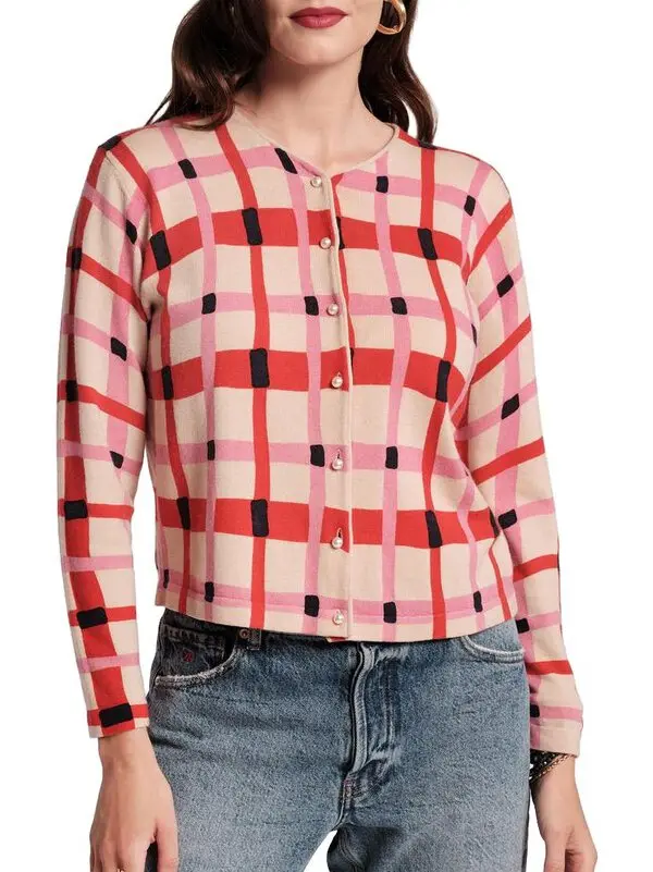 FRANCES VALENTINE Darling Cardigan Lollipop - Pink/red/multi