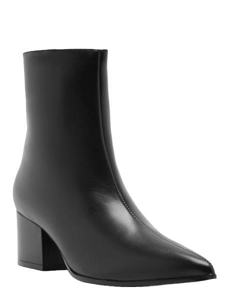 AREZZO Ally Block Heel Bootie - Black