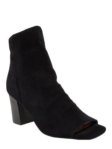 SILENT D Cilba Open Toe Bootie - Black Suede