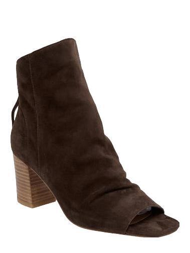 SILENT D Cilba Open Toe Bootie - Choc Suede