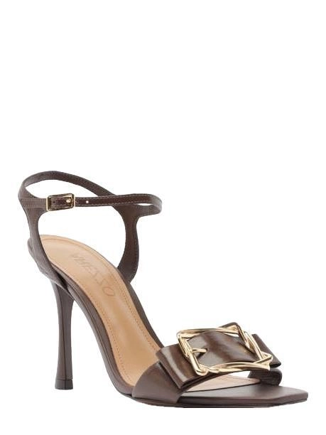 AREZZO Florence Ankle Strap Stiletto Sandal - New Cocoa