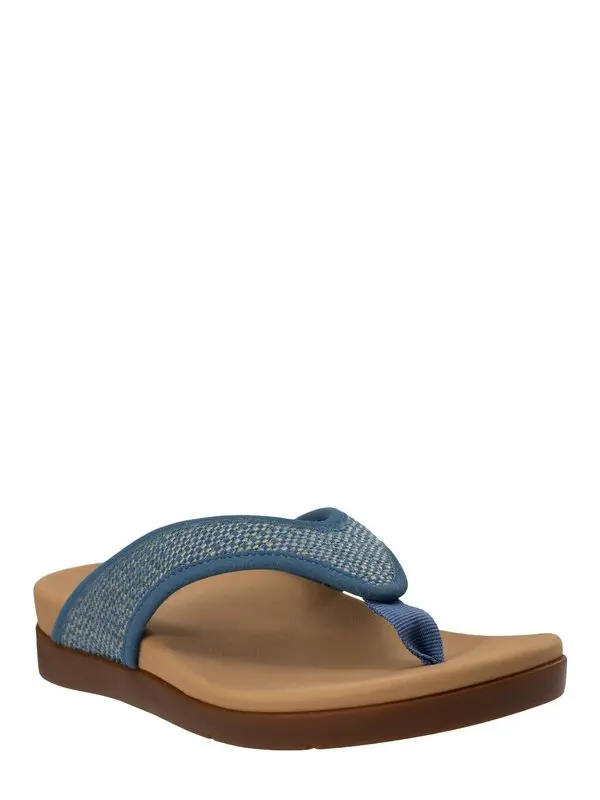 REVITALIGN Shoreline Raffia Flip Flop - Blue