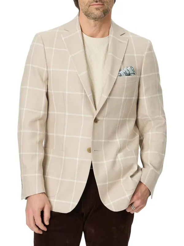 Robert Graham Padley Windowpane Sportcoat - Oatmeal