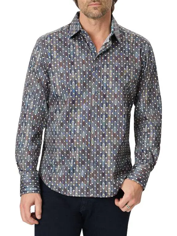 Robert Graham Missing Links Button-up Shirt - Navy