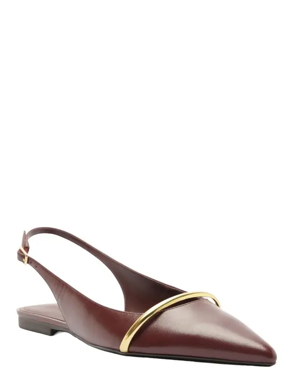 AREZZO Margaret Slingback Pointed Toe Flat - Fresh Ruby
