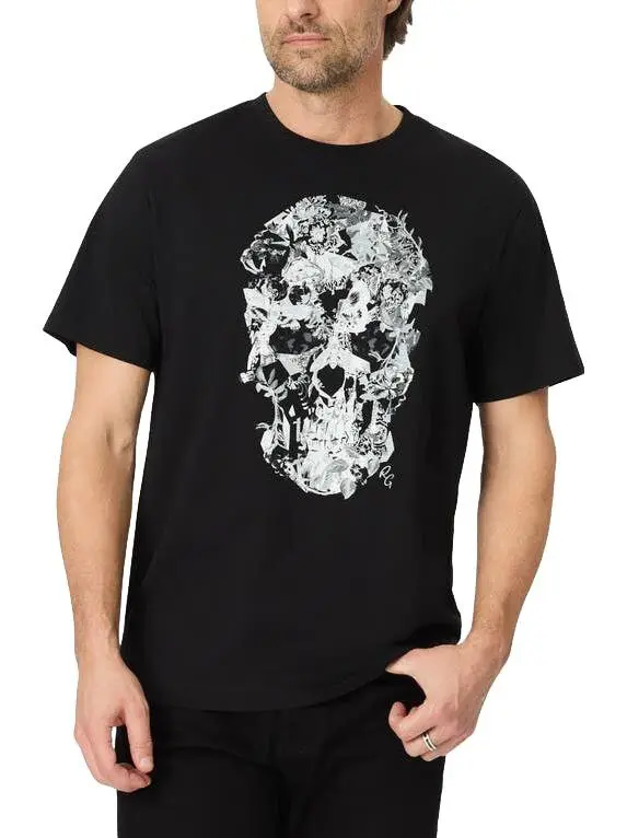 Robert Graham Hallow Bones Graphic T-shirt - Black