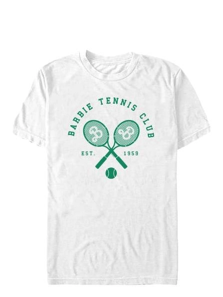 BARBIE Tennis Club Established 1959 Short Sleeve Graphic T-shirt - White